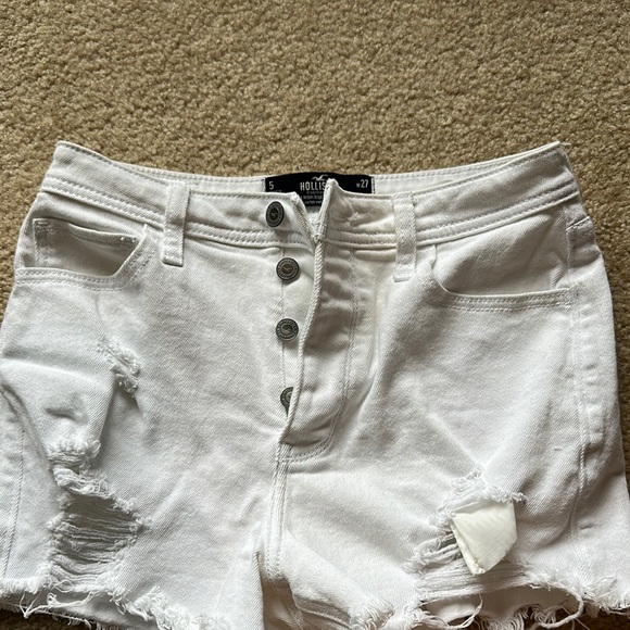 Hollister | Shorts | Hollister Womens White Distressed Shorts | Poshmark